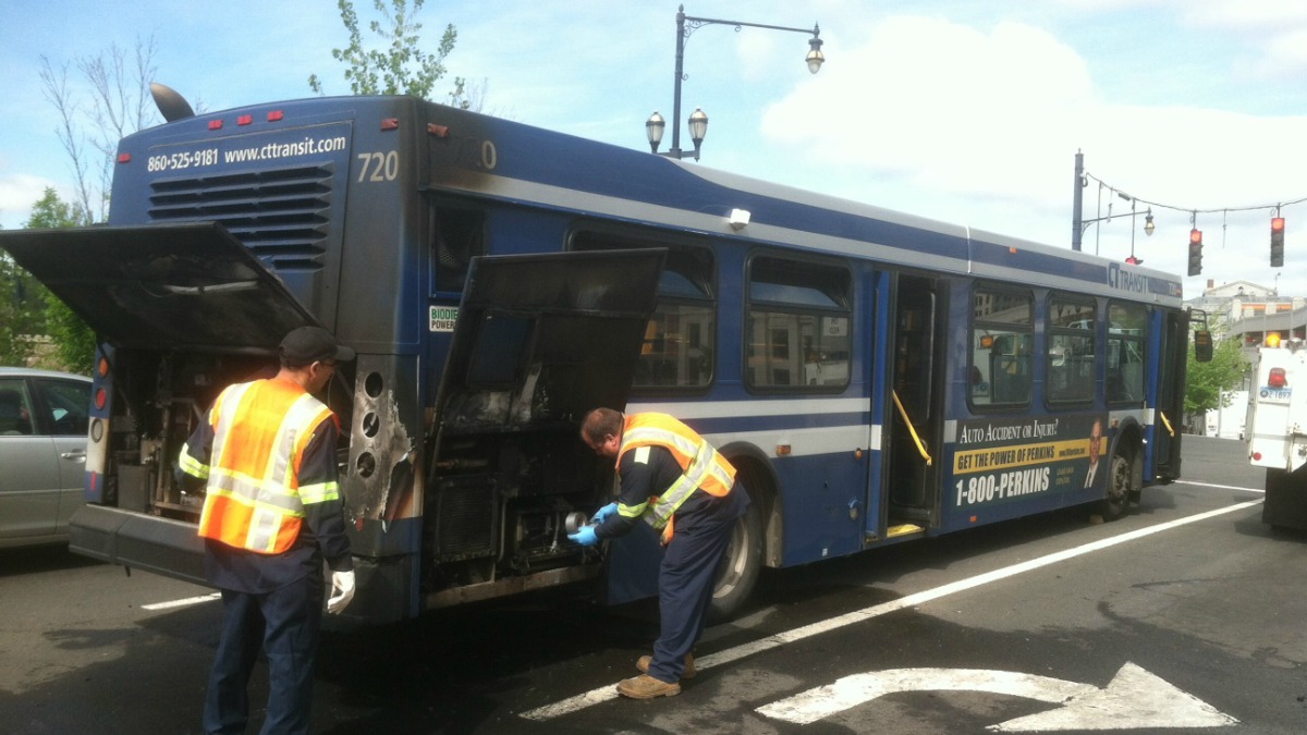 CT Transit Bus Catches Fire in Hartford – NBC Connecticut
