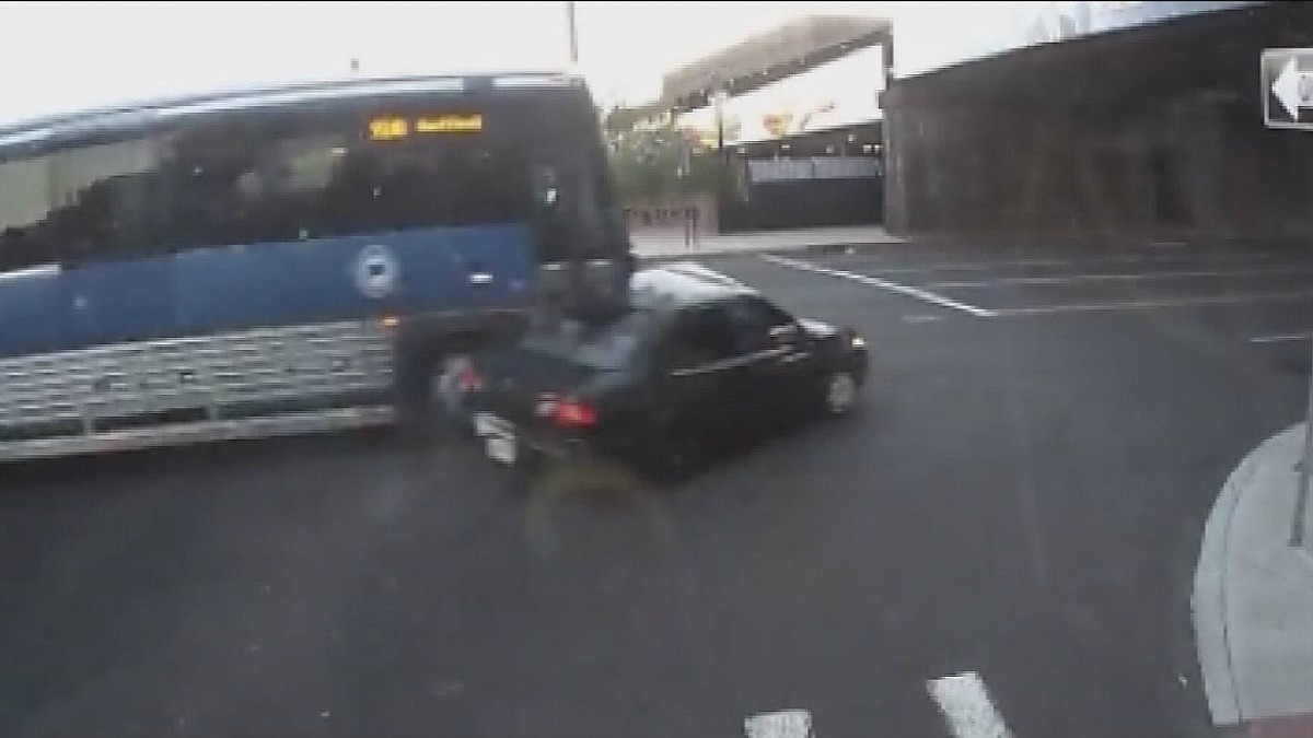 Crash Between Car and CT Transit Bus Caught on Camera – NBC Connecticut