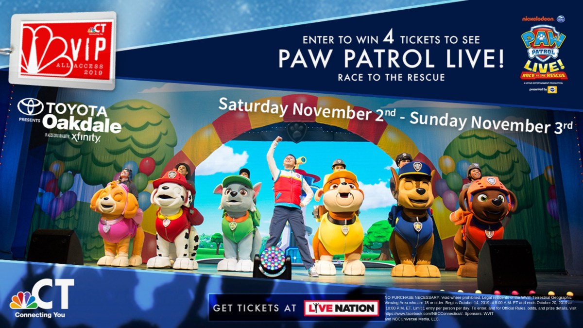 PAW Patrol Live! Race to the Rescue VIP Ticket Sweepstakes – NBC Connecticut