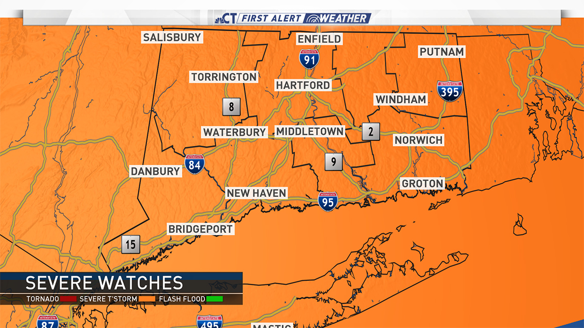 Severe Thunderstorm Watch Remains in Effect for All of Connecticut ...