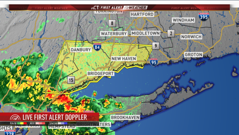Severe Thunderstorm Warning Issued for Fairfield, New Haven Counties ...