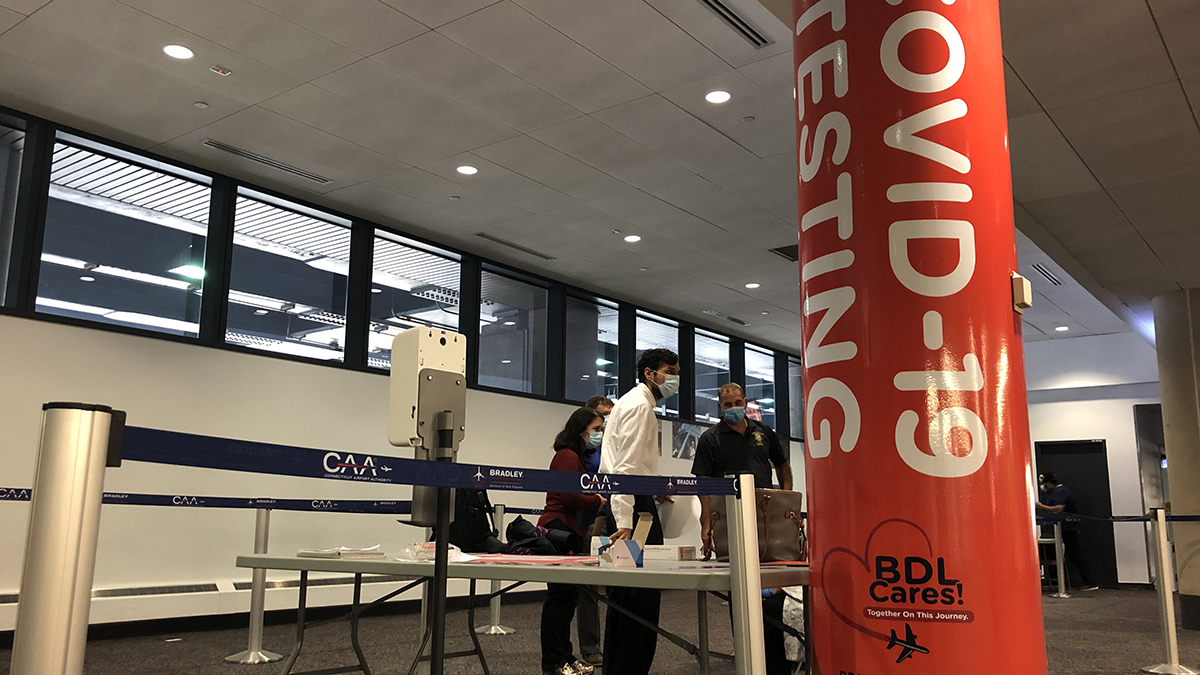 State Launches COVID-19 Testing Site at Bradley Airport – NBC Connecticut