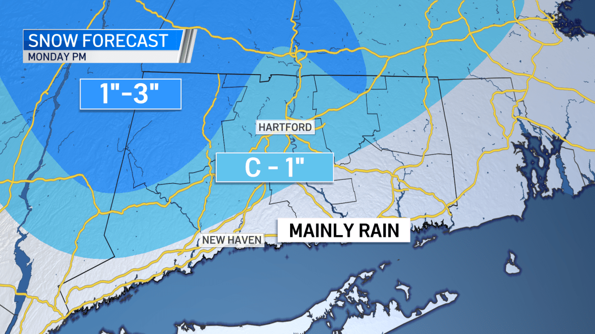 Tracking Rain and Snow for Monday – NBC Connecticut