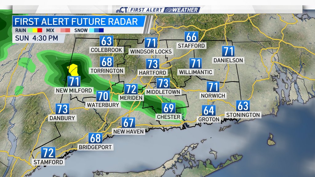 Some Showers, Warm Temps Expected Sunday – NBC Connecticut