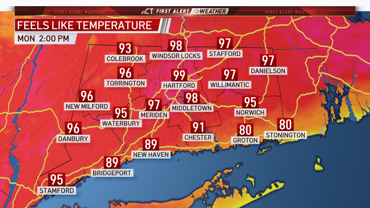 Heat Advisory: Heat Index Values Approach 100 for Monday – NBC Connecticut