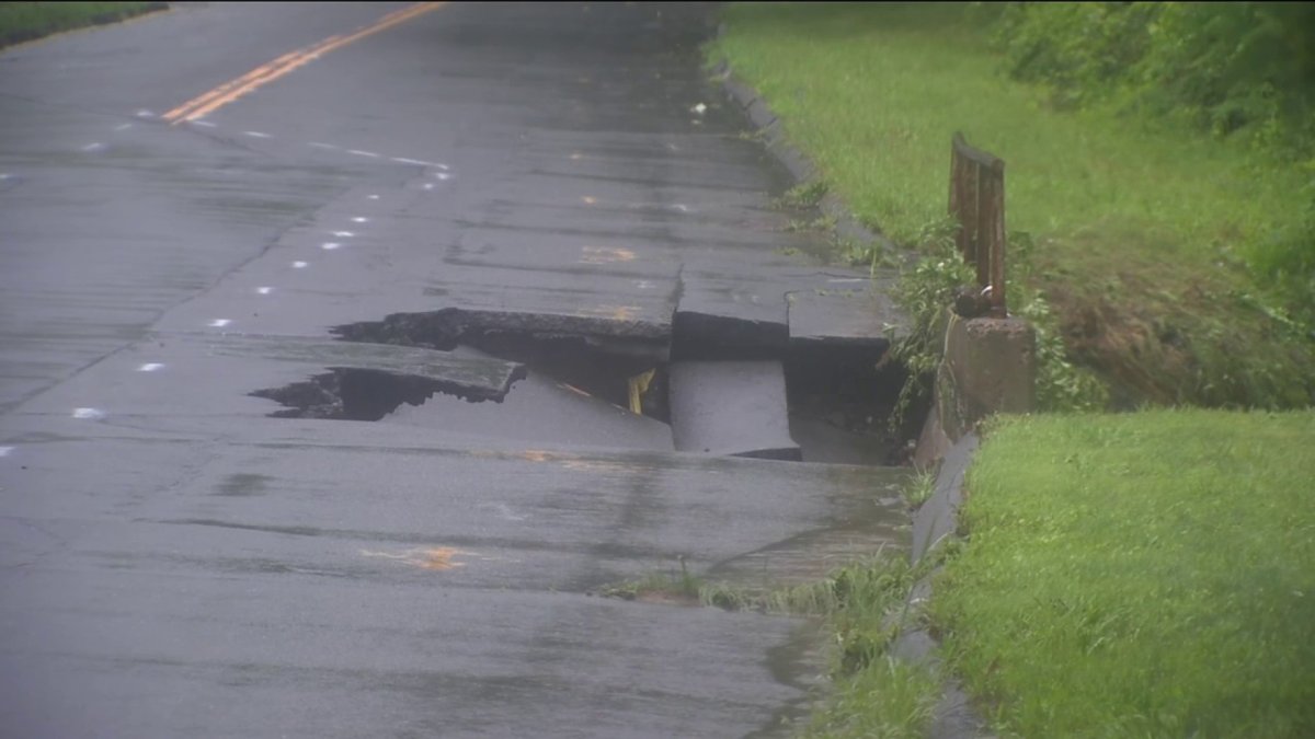Flooding in Middletown Destroys Section of Street – NBC Connecticut