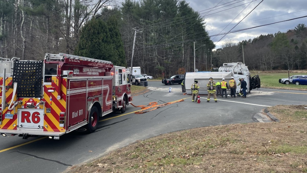 Route 202 Closed in New Hartford for Hours After 2 Tankers Rolled Over ...