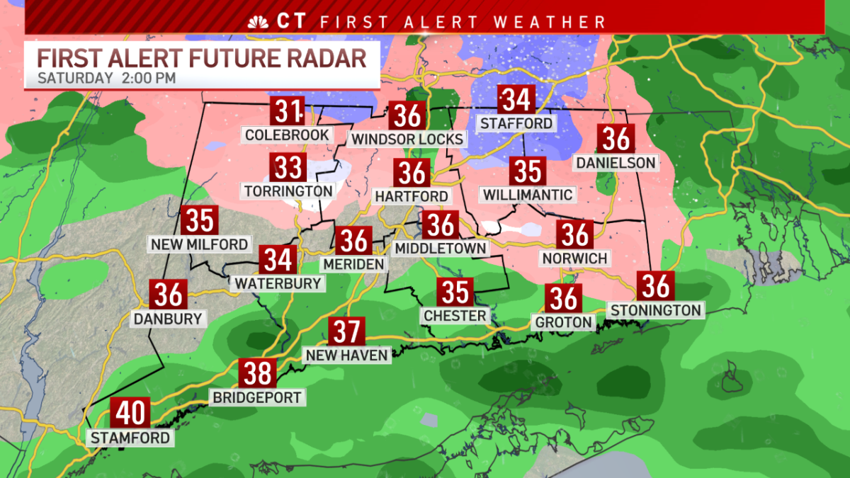 Wintry Mix Changes Over to Rain in Some Parts of Conn. – NBC Connecticut
