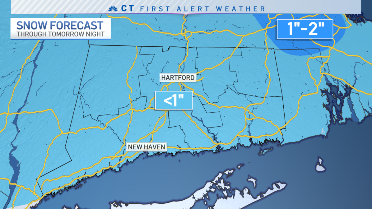 Tracking Possible Light Snow for Wednesday – NBC Connecticut