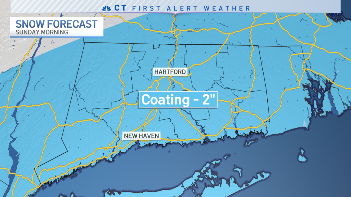 Tracking Light Snow for Sunday Morning – NBC Connecticut