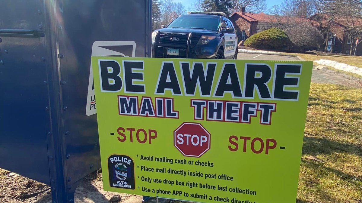 Avon Police Places Signs Across Town, Informing Residents About Mail ...