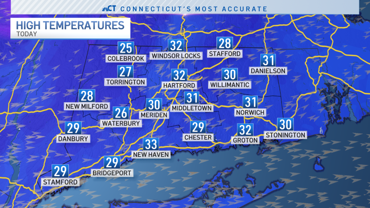 Sunshine and Cold Temperatures To Start the Week – NBC Connecticut
