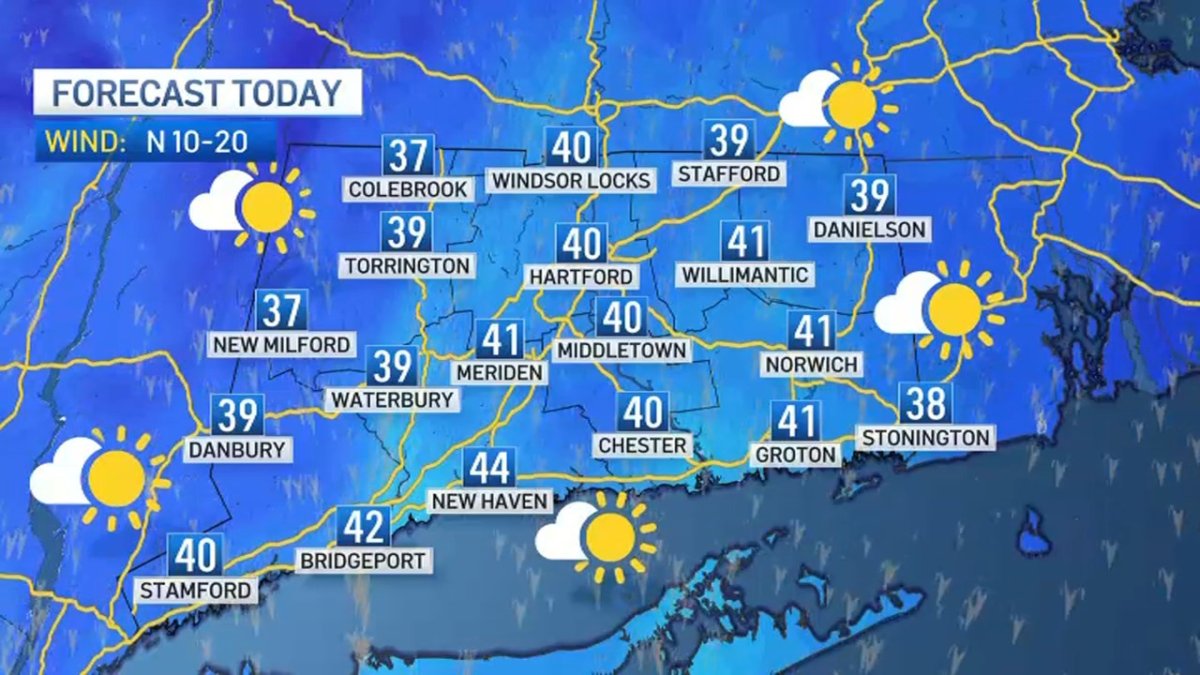 Windy End to the Weekend, Some Snow Showers Possible – NBC Connecticut