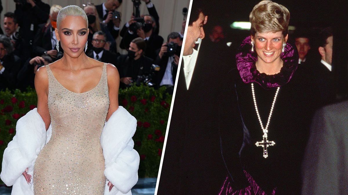 Kim Kardashian Buys Princess Diana’s Famous Cross Pendant Necklace ...