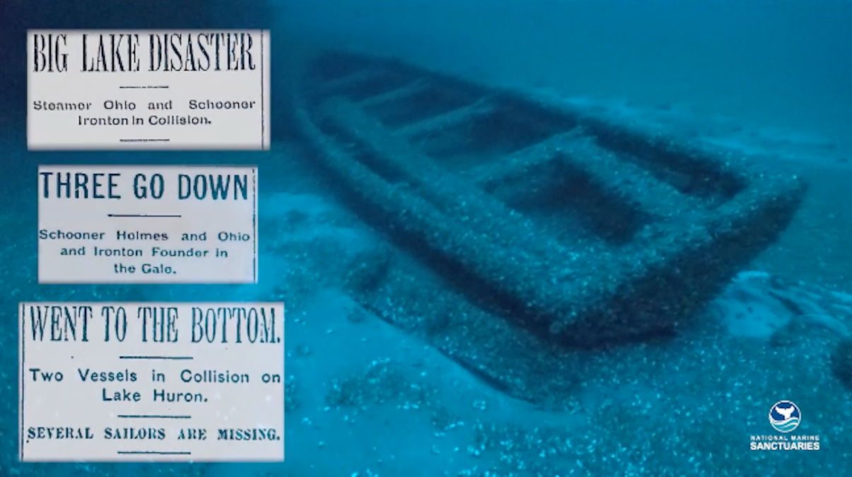Long-Lost Ship, the Ironton, Found in Lake Huron After Tragic 1894 ...