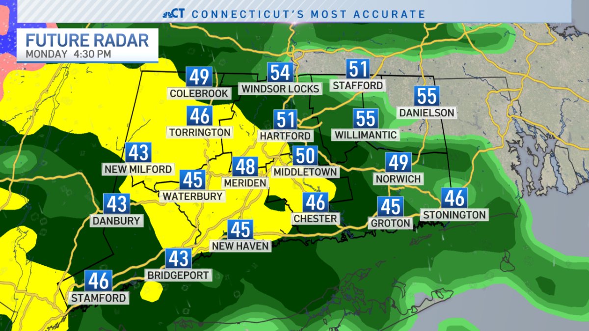 Mild Temps and Rain to Start New Workweek – NBC Connecticut