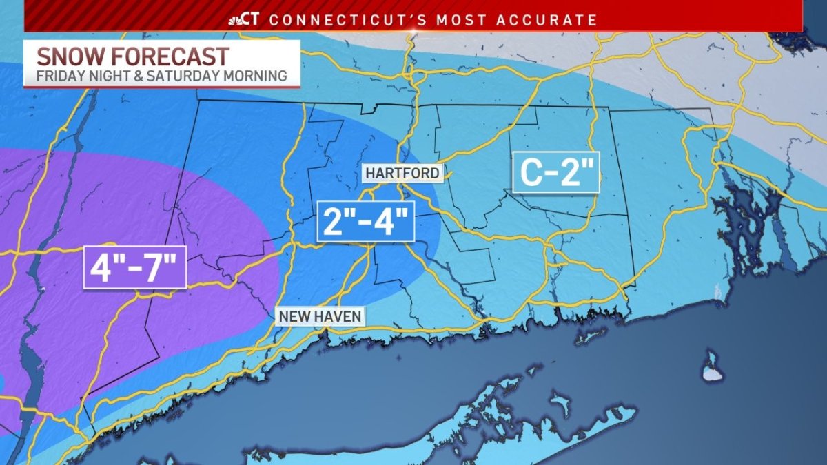 Snow Expected to Move in Friday Evening Across Connecticut – NBC ...