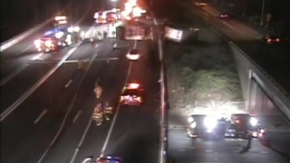 I-84 West in Manchester Reopens After FedEx Tractor-Trailer Overturned – NBC Connecticut