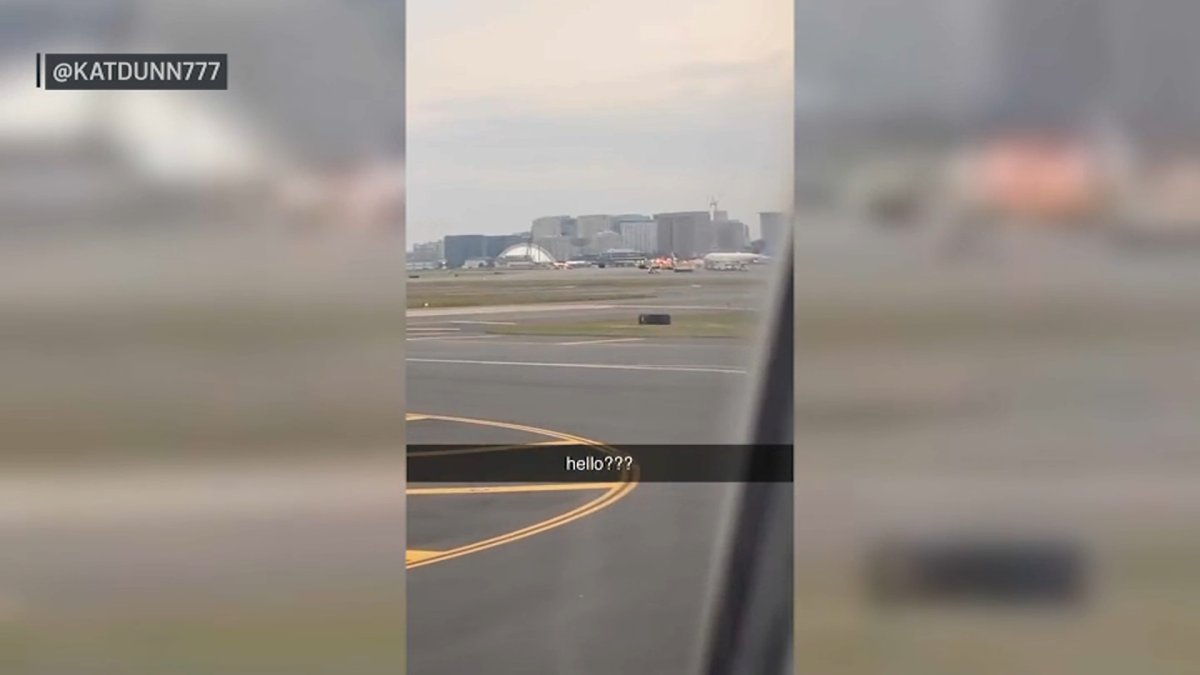 United Airlines plane clips tail of parked Delta plane at Logan Airport ...