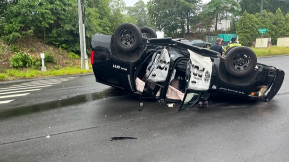 Police release video of crash that rolled over Waterford police SUV ...