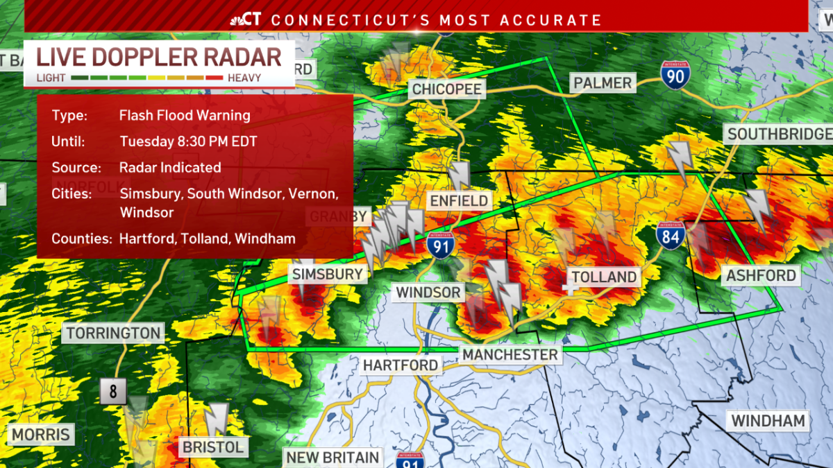 Flash flooding warnings expire as storms move out – NBC Connecticut