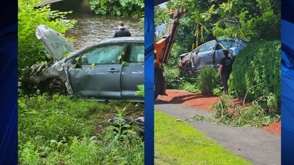 Car goes over bridge in Bristol, Connecticut – NBC Connecticut