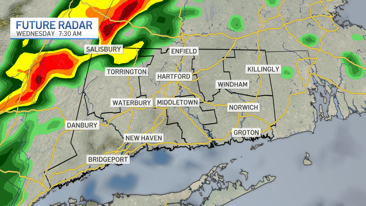Chances for rain and thunderstorms for CT Tuesday and overnight – NBC ...