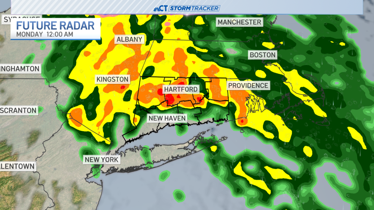 Tracking heavy rain into Monday morning – NBC Connecticut