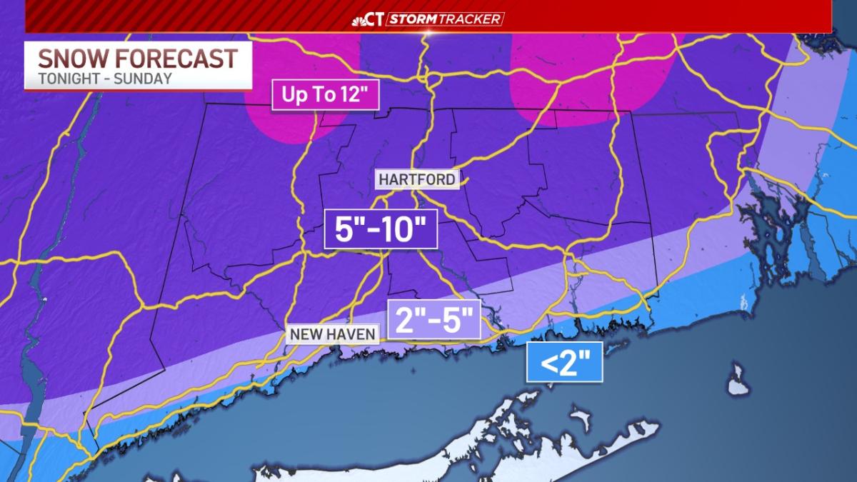 Significant snowfall to continue overnight across Connecticut – NBC ...