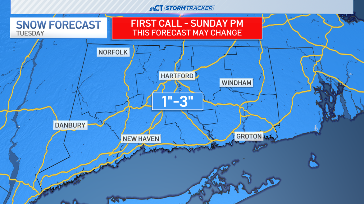 Snow squalls move out, accumulating snow Tuesday – NBC Connecticut