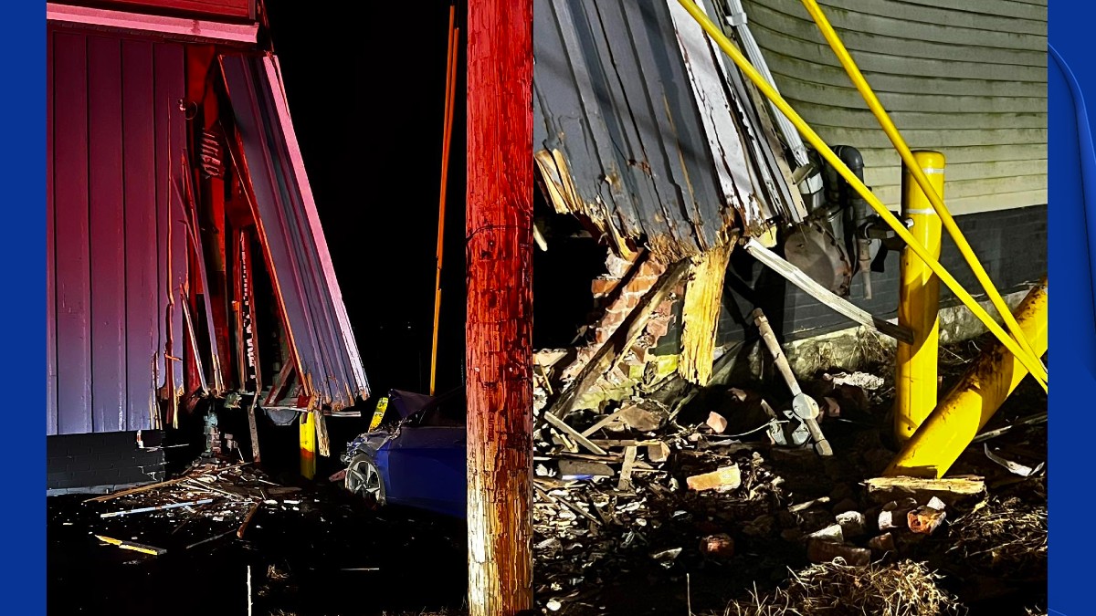 Crash into former restaurant building causes gas leak in Norwich – NBC ...