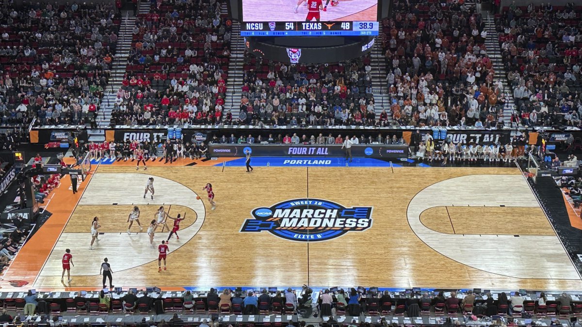 NCAA Tournament court has 3-point lines with different distances – NBC ...