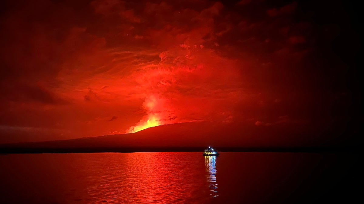La Cumbre volcano on Galapagos Islands erupts – NBC Connecticut