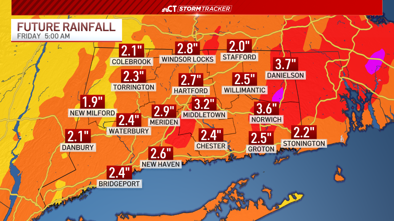 Several days of rain ahead, flooding possible – NBC Connecticut