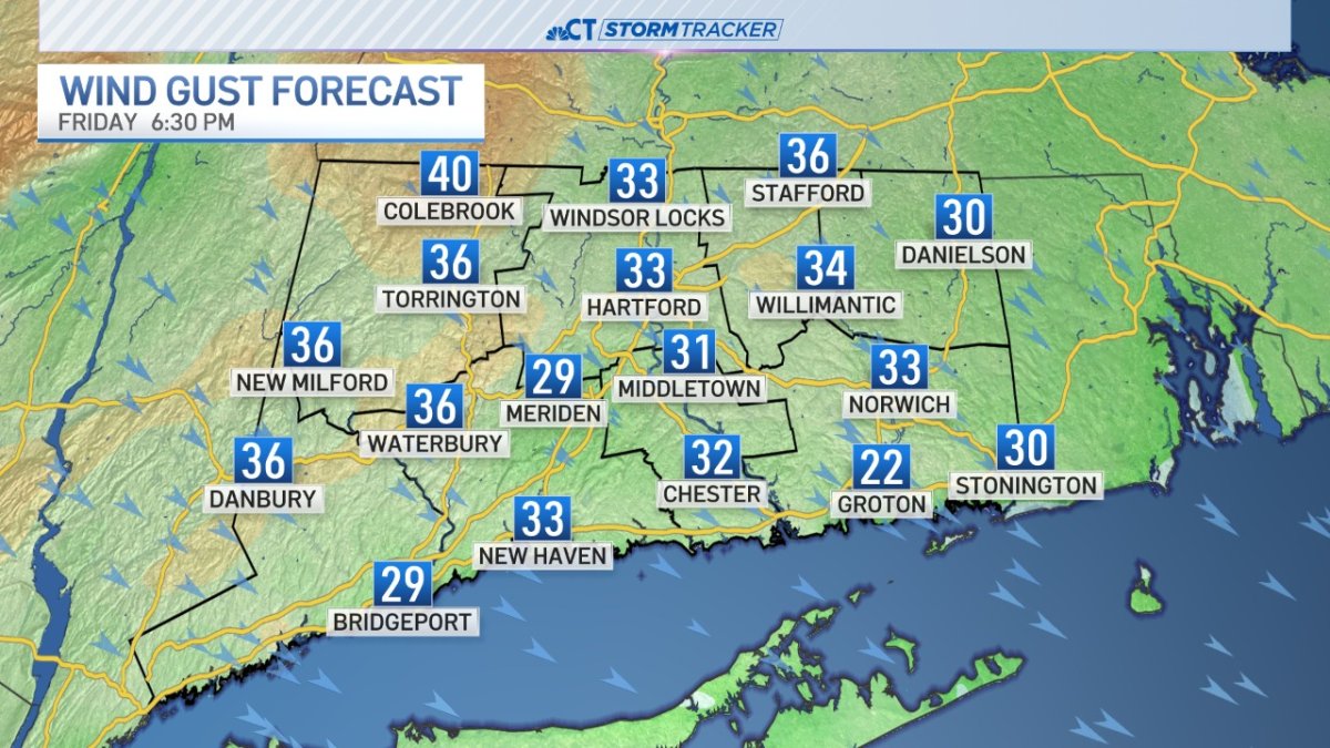 Rain moves out and makes way for windy day Friday – NBC Connecticut