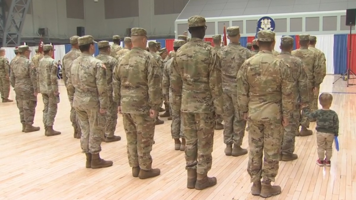 Conn. Army National Guard units welcomed home by loved ones in Hartford ...