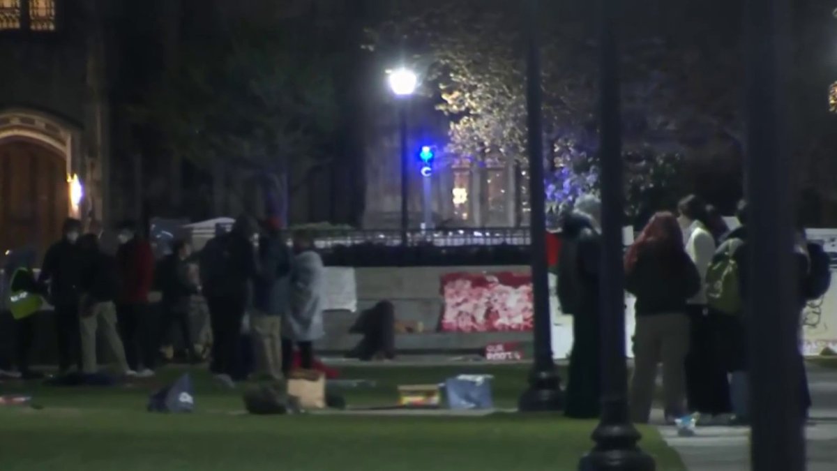Pro-Palestinian protests continue on Yale campus Monday night – NBC ...