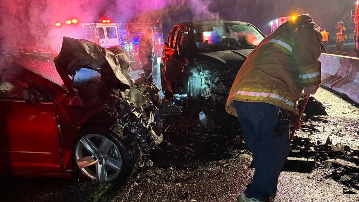 Fire vehicle at wrong-way crash on Route 8 in Beacon Falls hit by ...