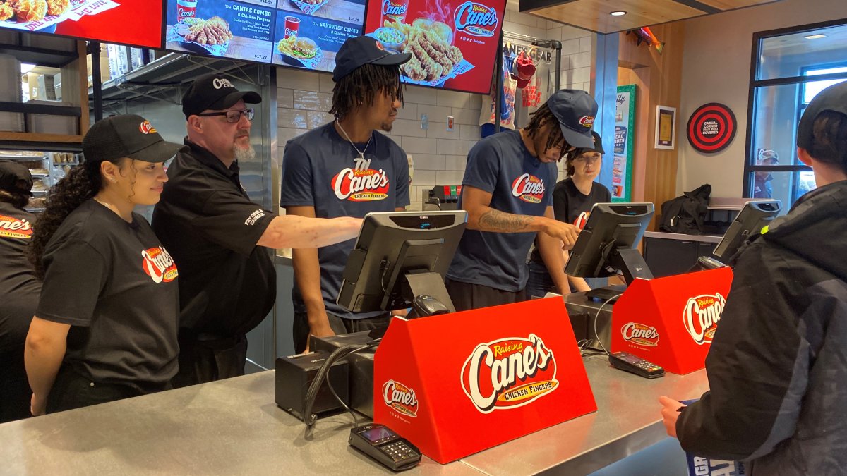 UConn players serve up fried chicken at Raising Cane’s in Enfield – NBC ...