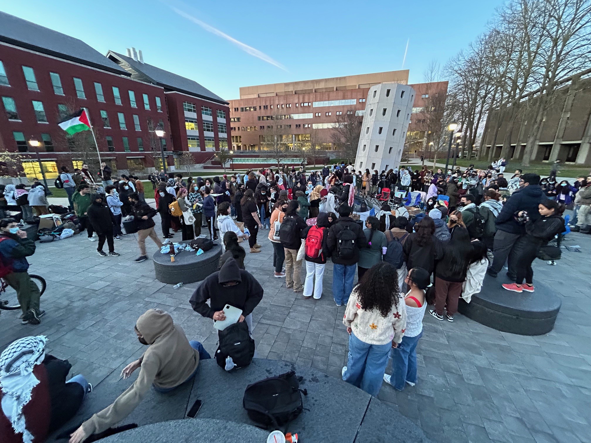UConn students stage large pro-Palestinian protest on Storrs campus ...