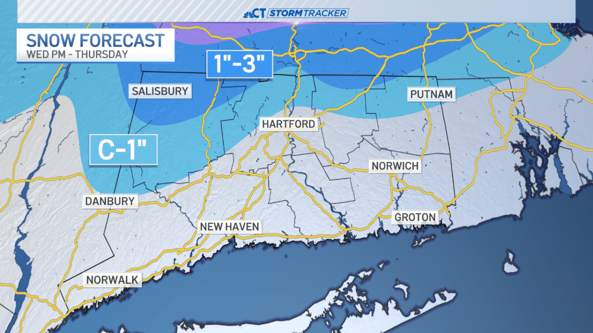 Parts of Conn. could see wintry mix during midweek storm – NBC Connecticut