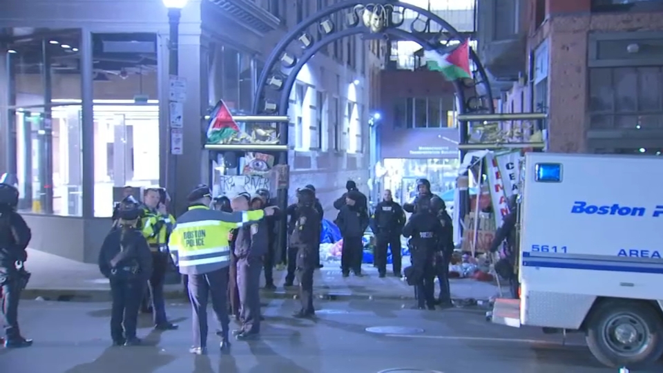 Boston Gaza protest video: Arrests at Emerson encampment, new ...
