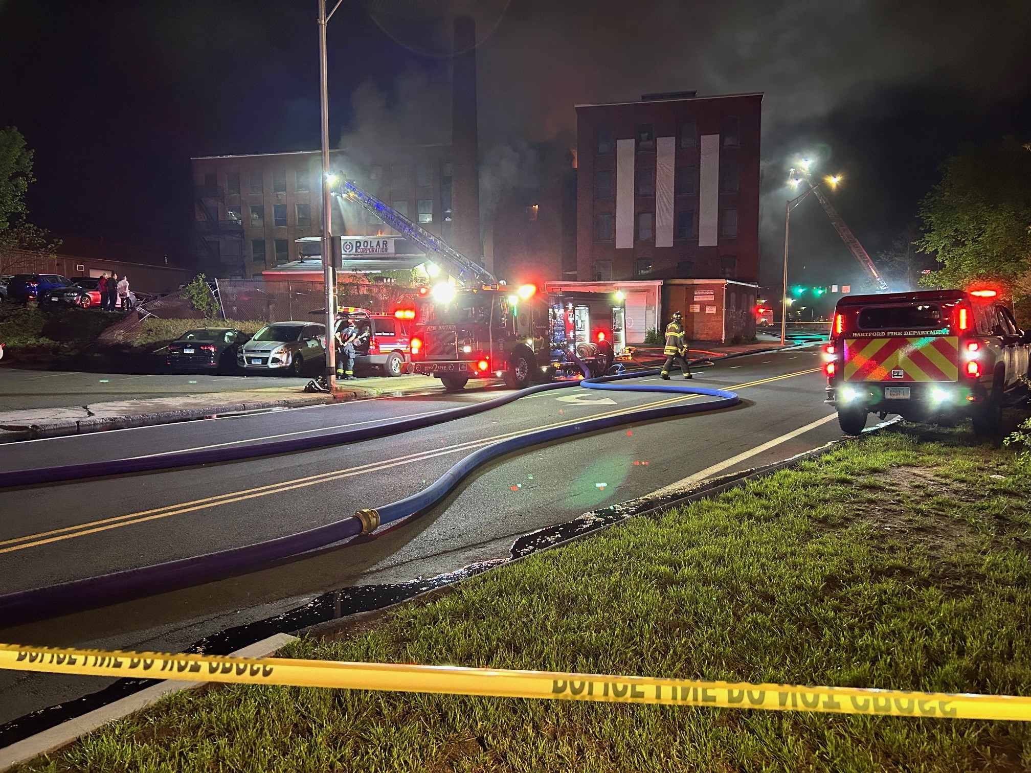 Firefighters battle large fire at commercial building in New Britain ...