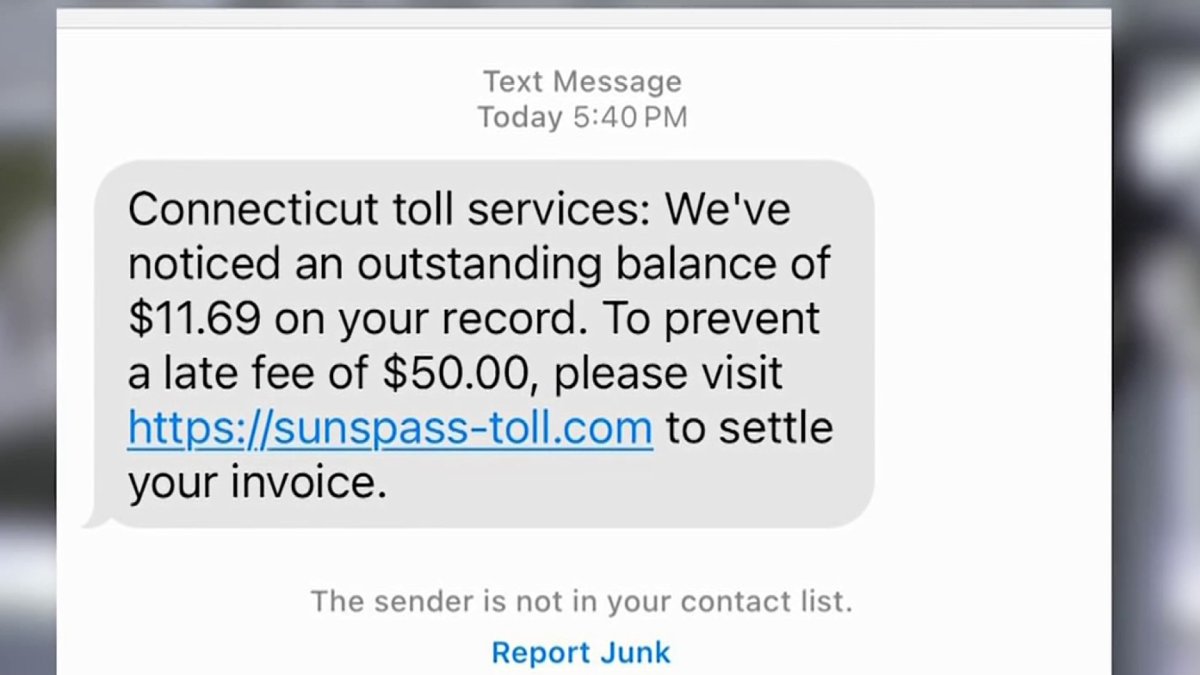 FBI says don’t be fooled by toll balance text scam – NBC Connecticut