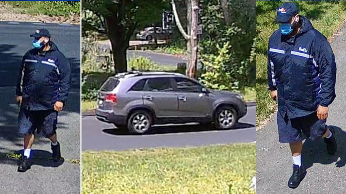 Man dressed as FedEx employee accused of stealing package from Simsbury ...