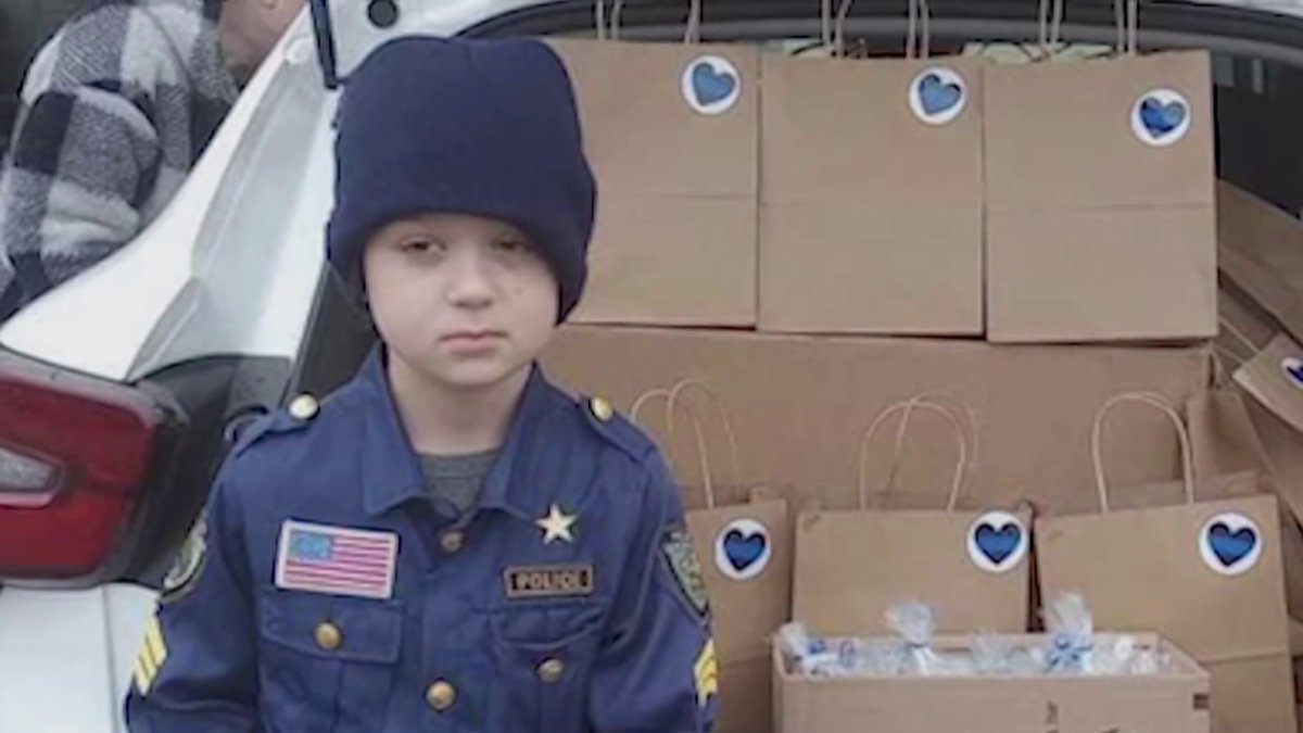 Killingly boy supports local police with Blue Line Care Packages – NBC ...