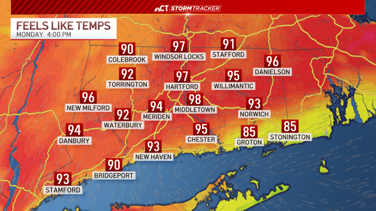 Stretch of hot weather continues into new workweek – NBC Connecticut