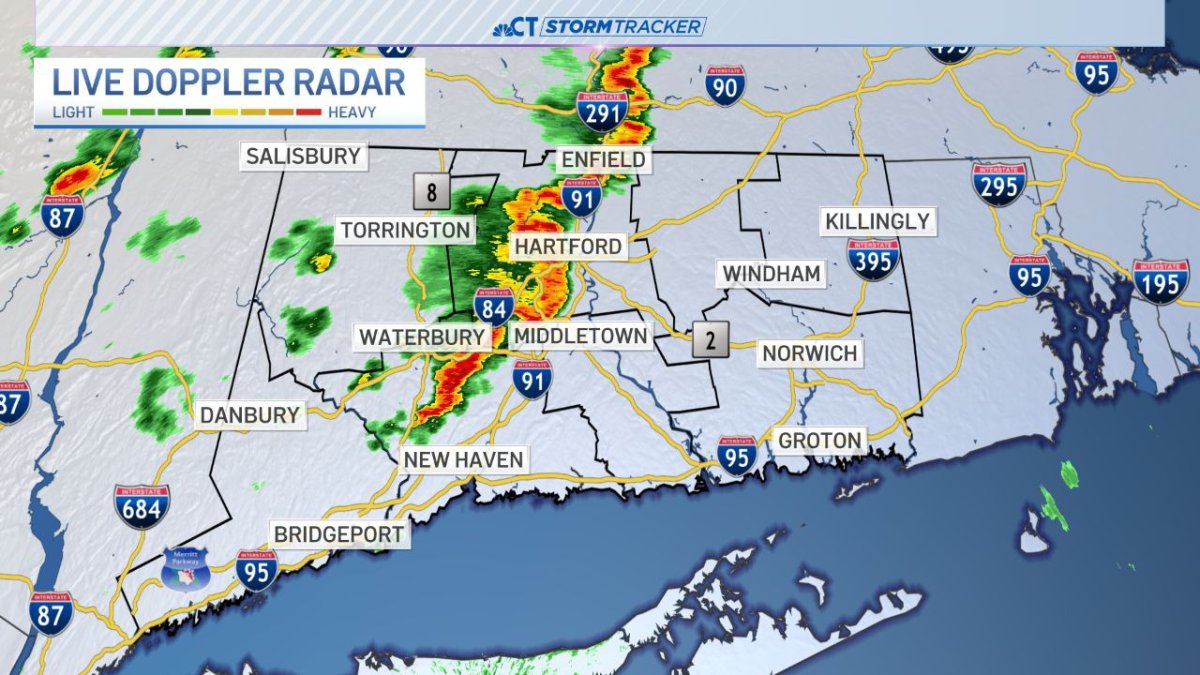 Line of storms moving through Connecticut this evening – NBC Connecticut