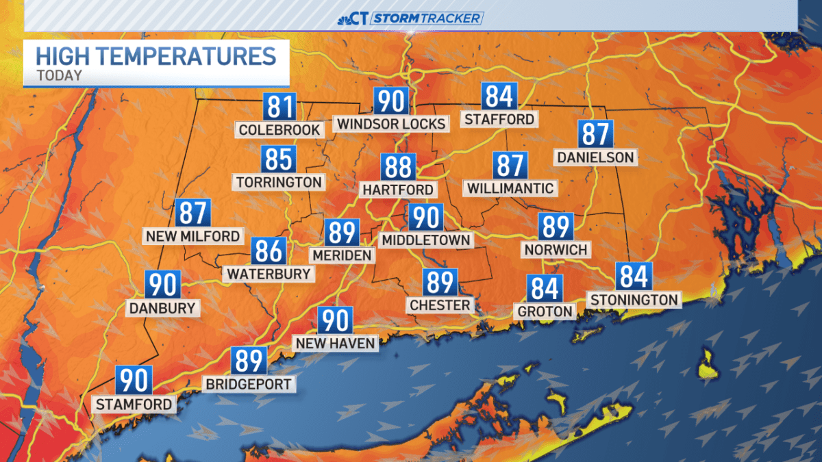Humid Wednesday with ‘feels-like’ temperatures near 94 – NBC Connecticut