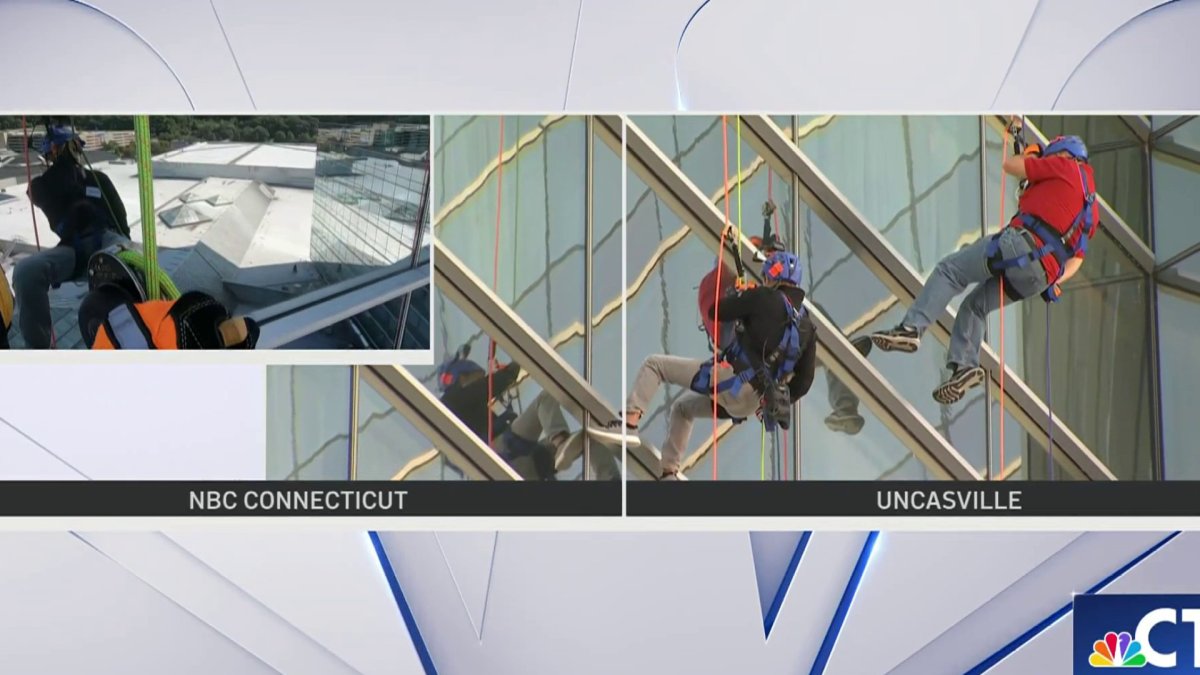 Watch: NBC CT sports reporter Matt Finkel repels down casino for a good ...